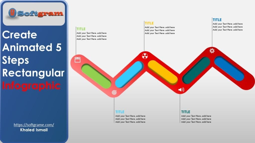 Create Animated 5 Steps Rectangular Infographic - softgram