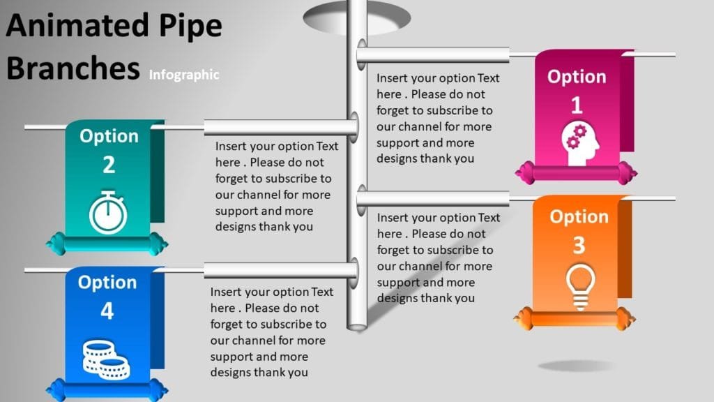 Animated Branched Pipe Infographic - softgram